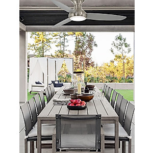 MINKA-AIRE F467L-BNW Concept III 54" Hugger with LED Lights, Brushed Nickel