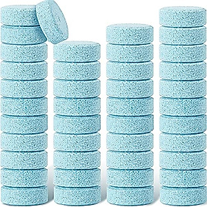 Blulu 60 Pieces Car Windshield Glass Concentrated Washer Tablets Windshield Washer Fluid Solid Car Effervescent Tablets Glass Solid Wiper Cleaning Tablets for Car Kitchen Window