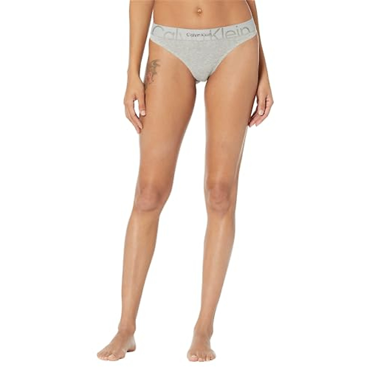 Calvin Klein Embossed Icon Thong Grey Heather