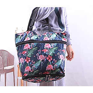 Cowinbest Upgrade Shopping Bag with Wheels Portable Trolley Bag Grocery Cart Hand Pulling Utility with Hand Straps Folding Shopping Cart- Larger Size & Waterproof & Strong（B088K4RQF7）