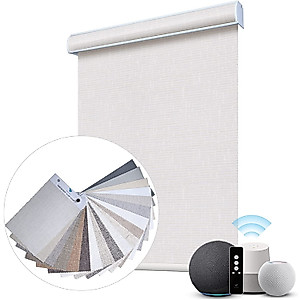 SmartWings Full Blackout Sample Fabric for Motorized Roller Shades, Multi Type of Fabric Safari Linen Essential Vigor Vinyl, Multi Color