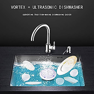 OCYE USB Automatic Dishwasher, Portable Dishwasher, Washing Machine, no Need to Install, UV Function, Used for Camping, Tourism, RV, Dormitory, Business Trip (White)