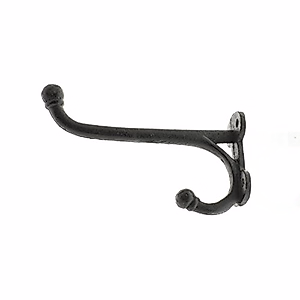 MY SWANKY HOME Large Classic Vintage Style Double Wall Hook | Traditional Coat Hanger