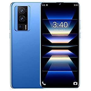 SANSHREUNI K60 Unlocked Cell Phones, 6GB+256GB Android 13 Unlocked Phone, 6.7" Screen+ Display 120HzD, 64MP Camera, Octa-Core CPU, 5500mAh Battery, GPS, AI Face, Dual SIM 5G Phone (Blue)