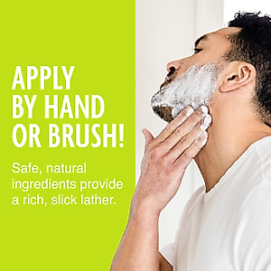 Pacific Shaving Company Natural Shaving Cream - Safe, Natural, and Plant-Derived Ingredients for a Smooth Shave, Cruelty-Free, TSA Friendly, Made in USA, 3.4 Ounce (Pack of 3)