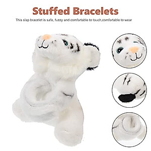 Gadpiparty Animals Slap Bracelet Plush Toys Tiger Slap Band Stuffed Animals Slap Toy Tiger Wristband Interactive Toy Figures for Kids Birthday Party Favors