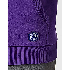 Superdry Mens Heritage Mountain Graphic Hoodie, Oversized Fit Winter Purple Size S