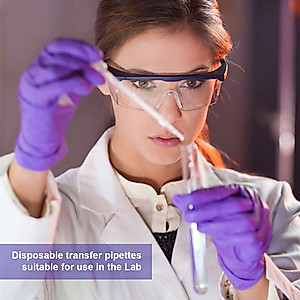 Ostrat 100PCS 1ML Disposable Plastic Pipette with Scale,Transfer Pipettes Dropper for Scientific Labs Experiment,Measuring, Watering, Dispensing