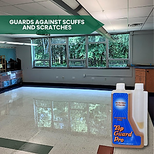 TOP GUARD PRO - Industrial and Commercial Cleaning Supplies Floor Protection, Surface Shield, Creating a Lustrous Wet Look Shine Floor Finish, Floor Shine for All Floors (6x1 Liter)