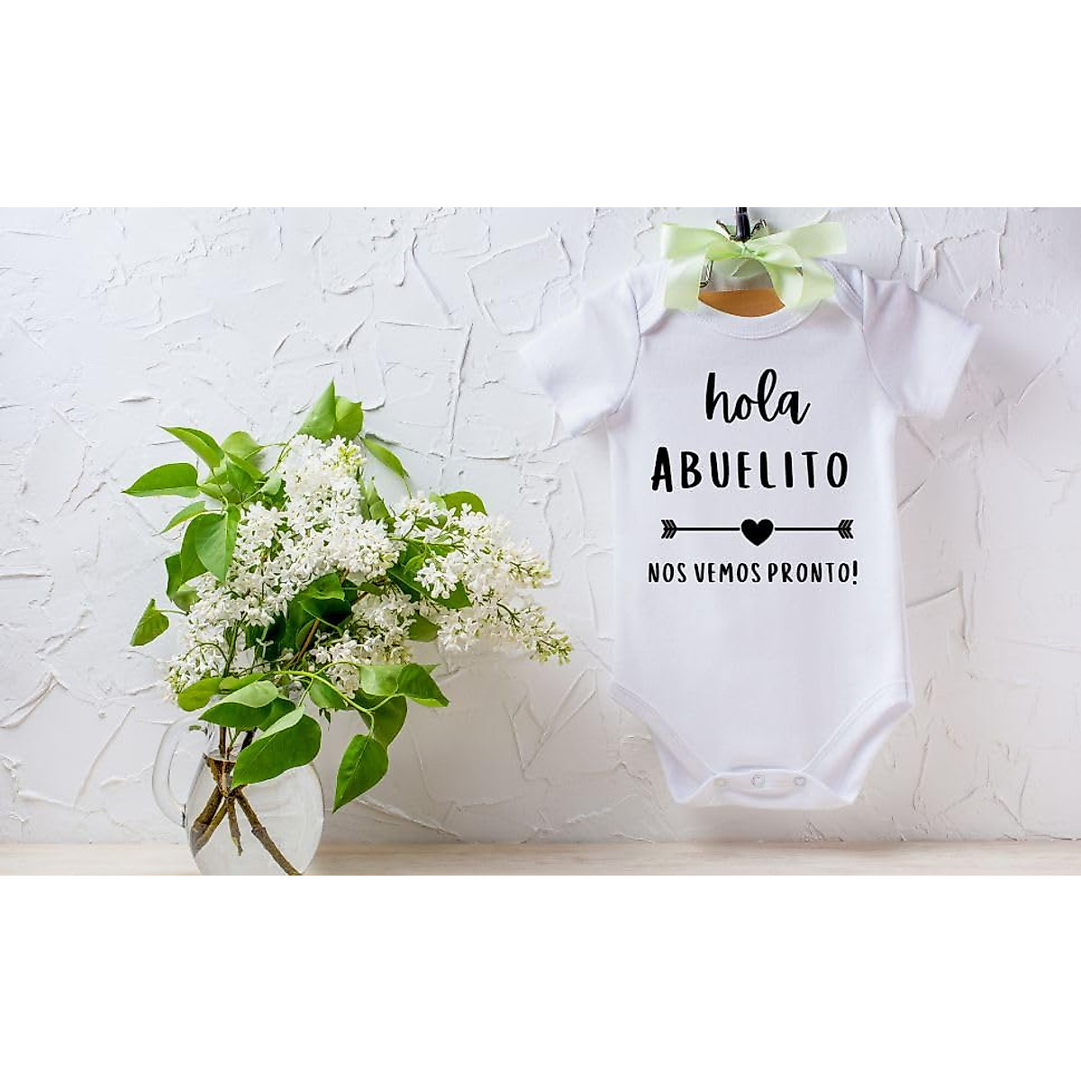 Hola Abuelito Baby Pregnancy Announcement White 0-3 Months