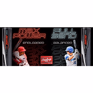 Rawlings Quatro Pro 2022 BBCOR 2 5/8" 2 Piece Composite Baseball Bat Drop -3, Black/Grey/Red, 32"/22oz