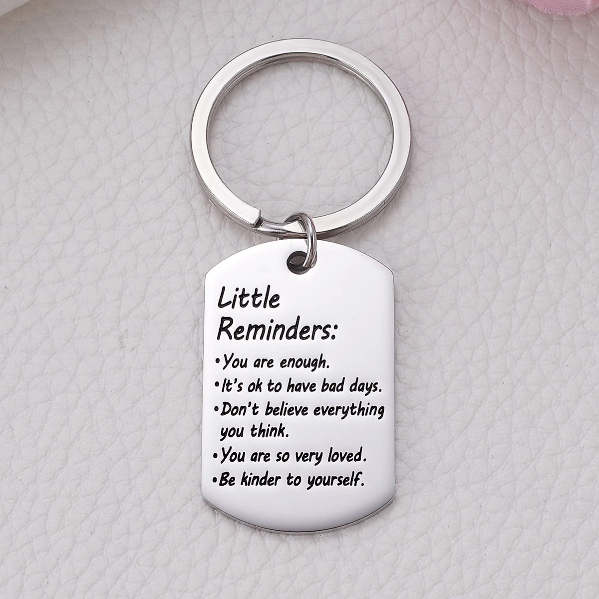 Little Reminders Keychain, Mental Health Gift, You Are Enough Keyring, Positive Thinking Reminder Daily Affirmation Inspiration Uplifting Quotes, Self Love