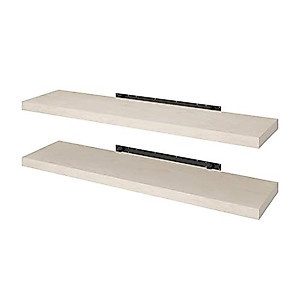 Bestar Universel 12W Set of 48W x 12D Floating Shelves in Natural Yellow Birch