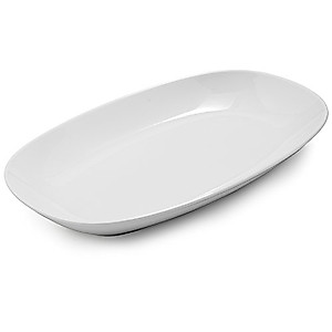 Sur La Table Coupe Porcelain Serve Platter, Medium, White