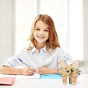 SUMDUINO Creative Animal Glasses Holder for Kids Cute Handmade Wood Carved Animal Eyeglass Holder Display Stand, Christmas New Year Gift Home Office Desktop Decor