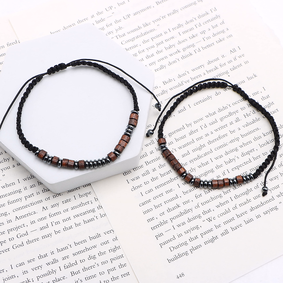 JoycuFF Gifts for Women Morse Code Bracelet for Women Secret Messages Wood Beads Jewelry Birthday Valentines Day Mother's Day Graduation Gifts for Daughter Best Friends Sisters Mom Teacher