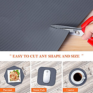 Mcrbeay Shelf Liners for Kitchen Cabinets, 12Inch x 20Ft, Non Adhesive Shelf Liner, Non-Slip Kitchen Drawer Liners, Waterproof Durable Cabinet Liners for Shelves, Refrigerator, Pantry, Dark Gray