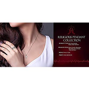 US Jewels Ladies 925 Sterling Silver Saint Rocco Medal Pendant, 18.5mm