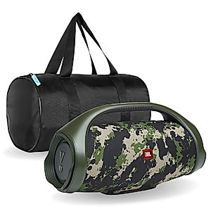 JBL Boombox 2 - Bluetooth Speaker, Powerful Sound Bass, IPX7 Waterproof, 24 Hours Playtime, Powerbank, PartyBoost for Speaker Pairing, for Home and Outdoor, and Megen Pertection Bag (Camo)