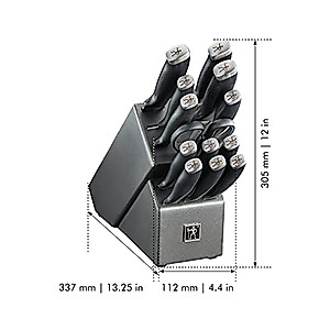 HENCKELS Silvercap Razor-Sharp 14-Piece Knife Set, Chef Knife, Paring Knife, Utility Knife, Bread Knife, Steak Knife, German Engineered Informed by 100+ Years of Mastery