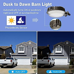 100W LED Barn Light with Photocell, ETL Listed 14,000LM LED Yard Light Outdoor, IP65 Waterproof, 5000K Daylight LED Pole Light Area Security Flood Light Fixture for Yard, Barn, Farm, Street