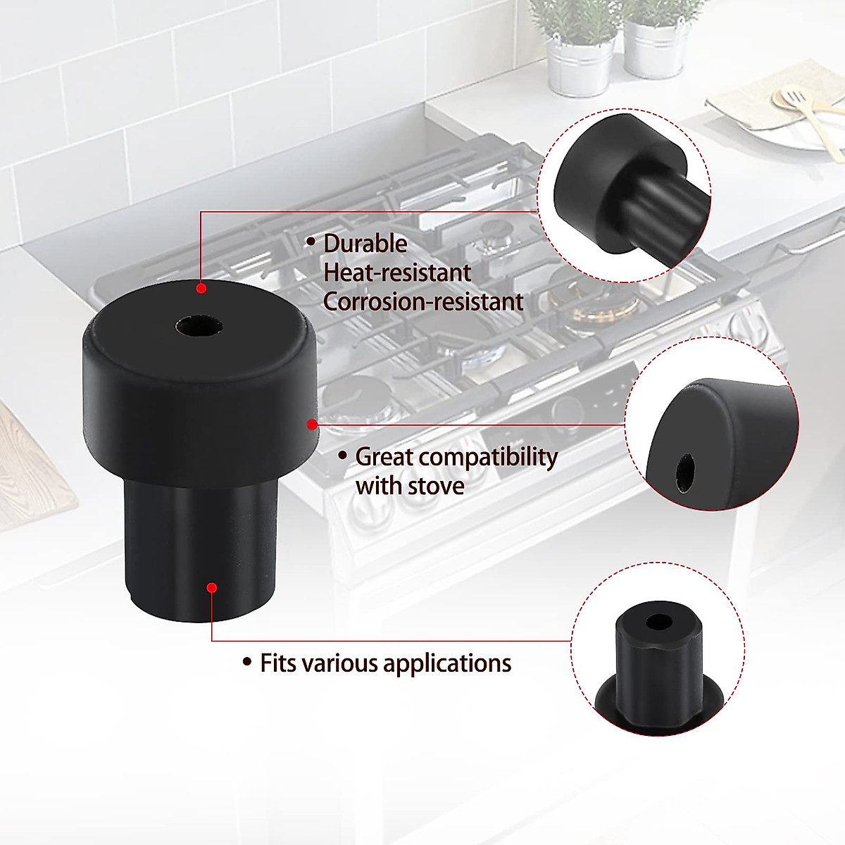 12 Pcs W10919249 Grate Rubber Feet Replacement for Samsung Stove NX58M6630SS/AA Whirlpool Range Burner Grate Feet Kitchenaid Grate Pads Bumpers Amana Maytag Stove Top Parts Range Grate Rubber Foot