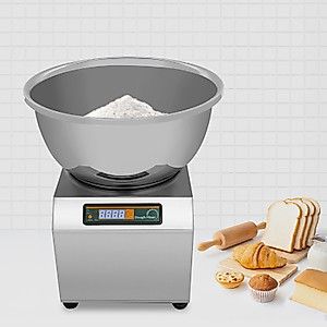 Commercial Dough Mixer 1100W Electric Dough Mixing Machine Stainless Steel Dough Kneading Machine for Restaurants Bakeries Home Kitchens,1-30mins Timing, 17.6lbs Capacity, 13.8x10.8x9.6in