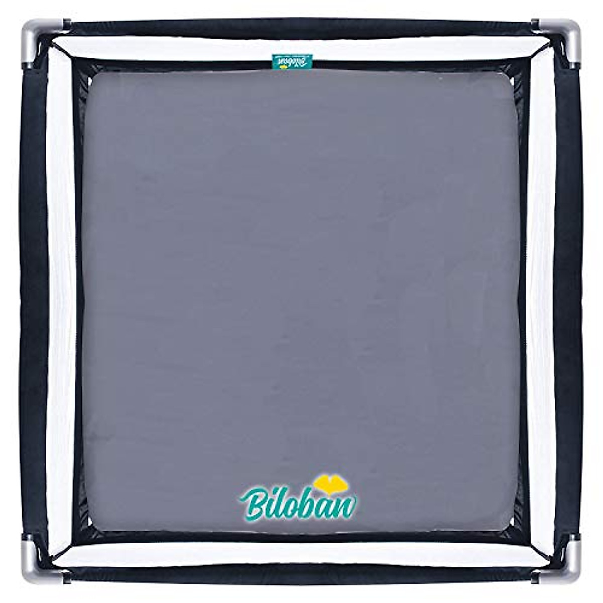 Square Playard/Playpen Fitted Sheets, Perfect for New Room2 / TotBloc Portable Playard, 2 Pack, Ultra Soft Microfiber, Fitted Playpen Sheet, Grey.