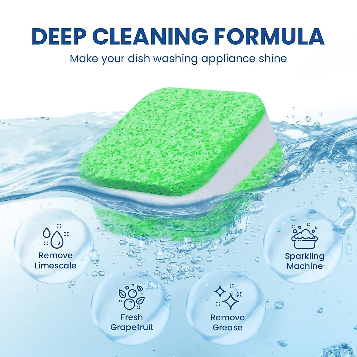 Maravello Dishwasher Cleaner and Deodorizer – 24 Tablets – Dish Washer Machine Deep Clean Descaler Pods for Heavy Duty Grease, Limescale, Hard Water, and Calcium – 12 Months Supply