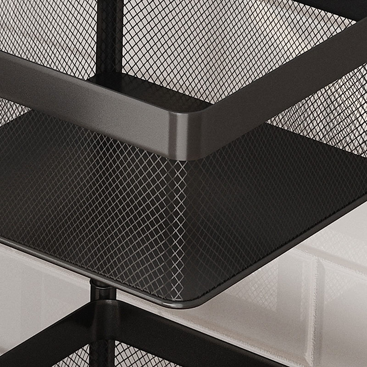 Gdrasuya10 Rotating Kitchen Storage Shelf, Square Rotating Multi-Layer Kitchen Storage Shelf Fruit Vegetable Storage Household Storage Rack for Kitchen Living Room Toilet