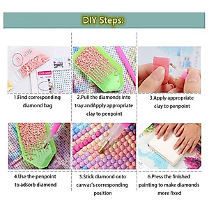 MZWSDH Feather Wings Diamond Painting for Adult 5D Full Round Diamond Painting by Numbers Angel Wing Diamond Painting Arts Crafts Kit for Children Home Decor Gift (12 X 12 Inches)