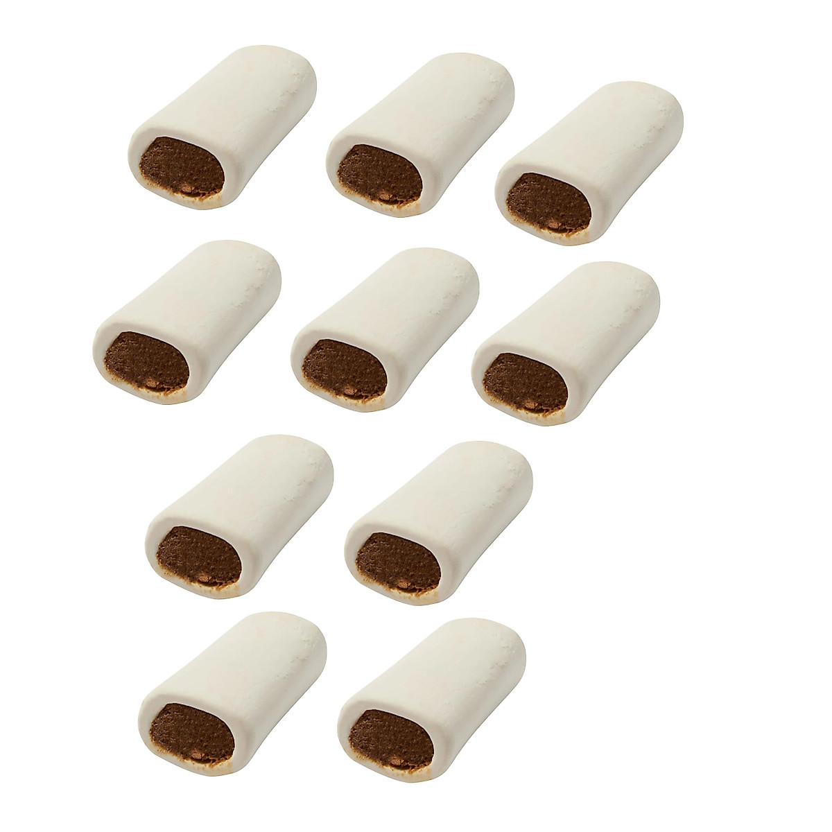 MPP Stuffed Peanut Butter Nutritious Refillable Shin Bones 4" Hard Dog Dental Chews (3 Bones)