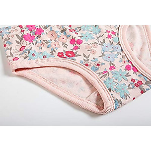 Sladatona Little Girls' Soft Cotton Underwear Bring Cool, Breathable Comfort Experience Panty 5-6years Mixed Colour