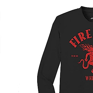 Mens Fireball Long Sleeve Tee - Cinnamon Whisky T-Shirt (Black, X-Large)