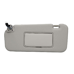 Nakuuly Left Driver Side Sun Visor with Light Compatible with 2009 2010 2011 2012 2013 2014 Nissan Murano Gray Sunvisor Replaces # 96401-1AA1B