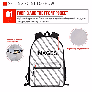 FOR U DESIGNS Kids Travel School Backpack Shoulder Bag for Girls Cute White Puppy Dog Print