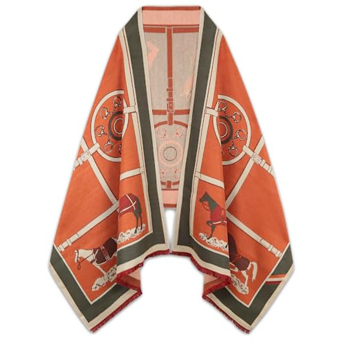 EXTREE Scarfs for Women Pashmina Silky Shawl Wrap for Evening Dressing Blanket Open Front Poncho Cape