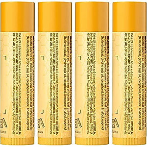 Burt’s Bees Christmas Gifts, 4 Lip Balm Stocking Stuffers Products, Beeswax Bounty Classic Set - Beeswax Moisturizing Lip Balm