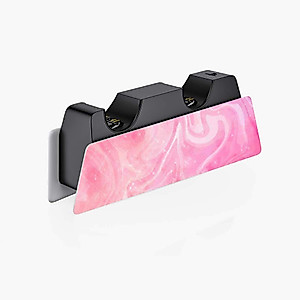 PlayVital Psychedelic Pink Full Set Skin Decal for ps5 Console Disc Edition, Sticker Vinyl Decal Cover for ps5 Controller & Charging Station & Headset & Media Remote