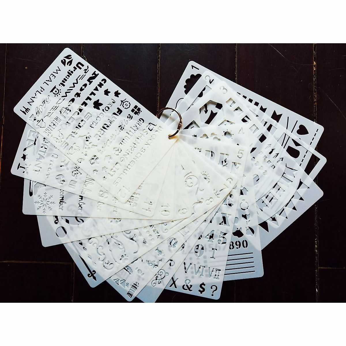 Journal Stencil Set for Dotted Journals, Journalling Supplies/Accessories Kit Includes Daily/Weekly/Monthly Calendars, Icon, Chart, Numbers,Shape