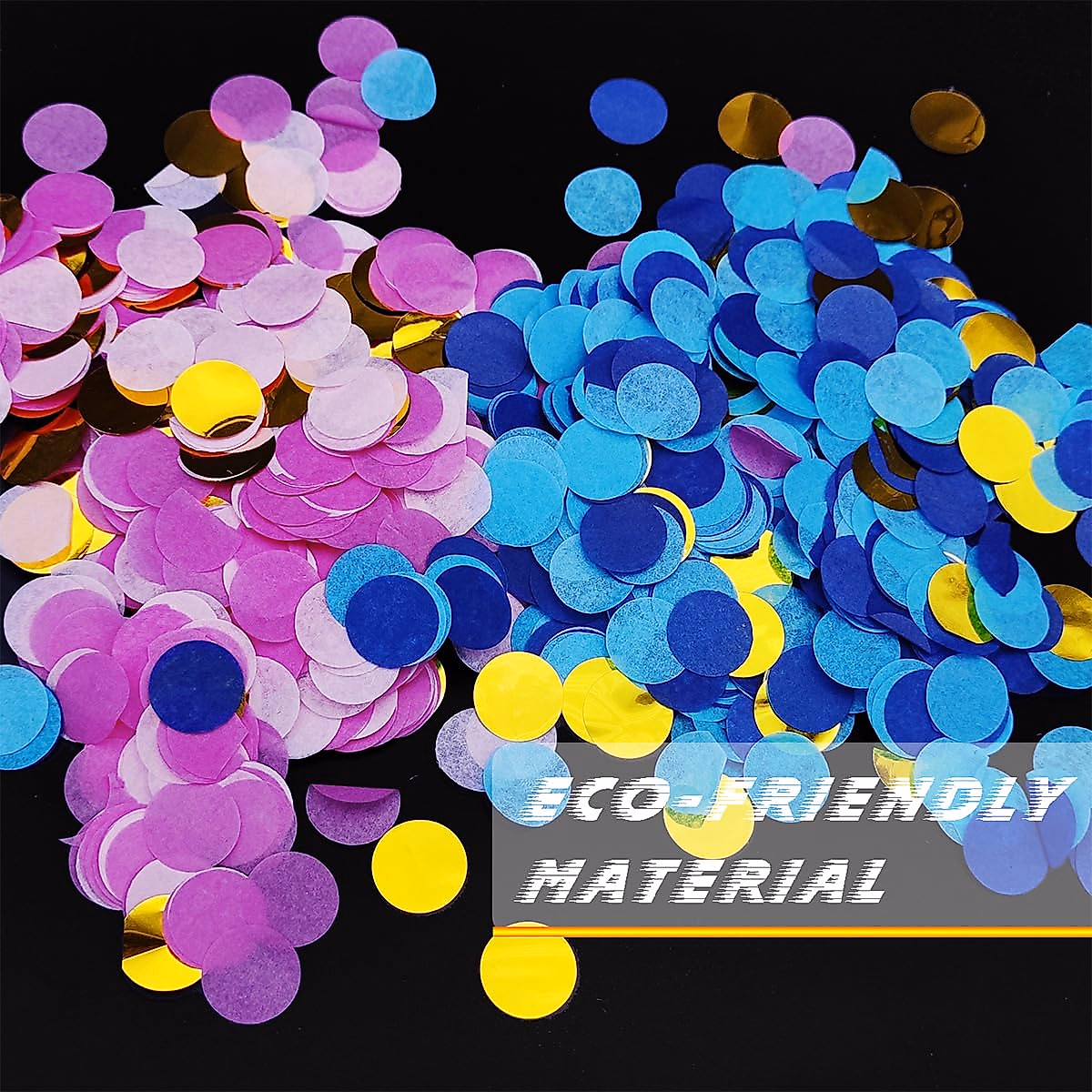 Leewoth Thickened Gender Reveal Balloon, Gender Reveal Party,Biodegradable, 2pcs Gender Reveal Confetti with Pink and Blue Confetti, 36 Inch Black Gender Reveal Balloons