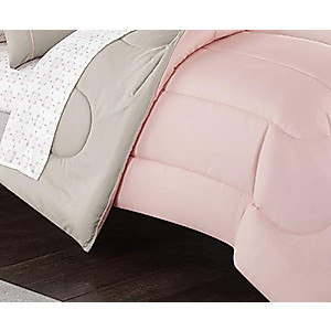 Casa Lightweight Comforter Set, Full, Blush