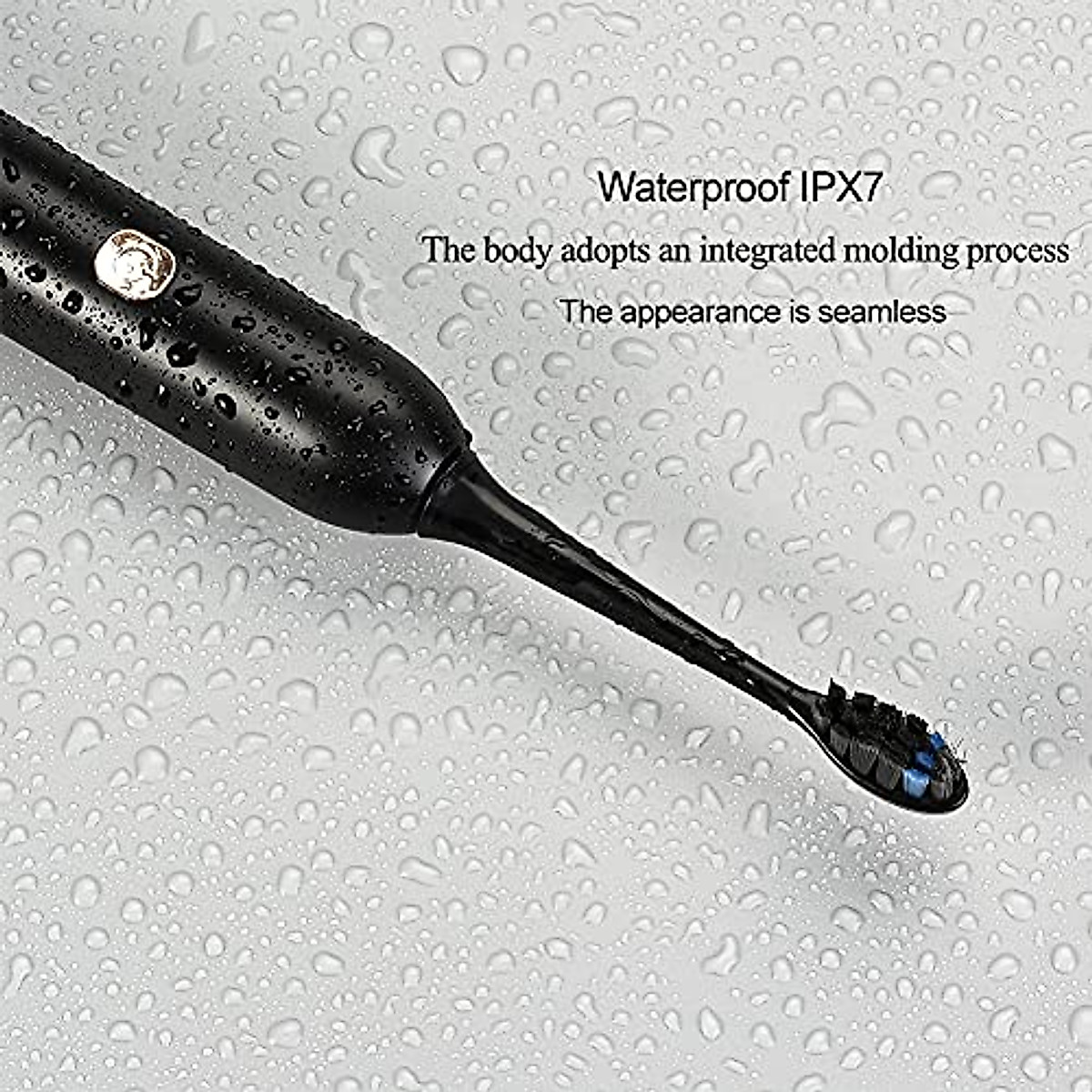 COOSKIN Sonic Electric Toothbrush Rechargeable 5 Modes with Build in 2 Mins Timer, 2 Soft Bristles Brush Heads, Clean Whitening 4 Hours Charge for 60 Days Use (Black)