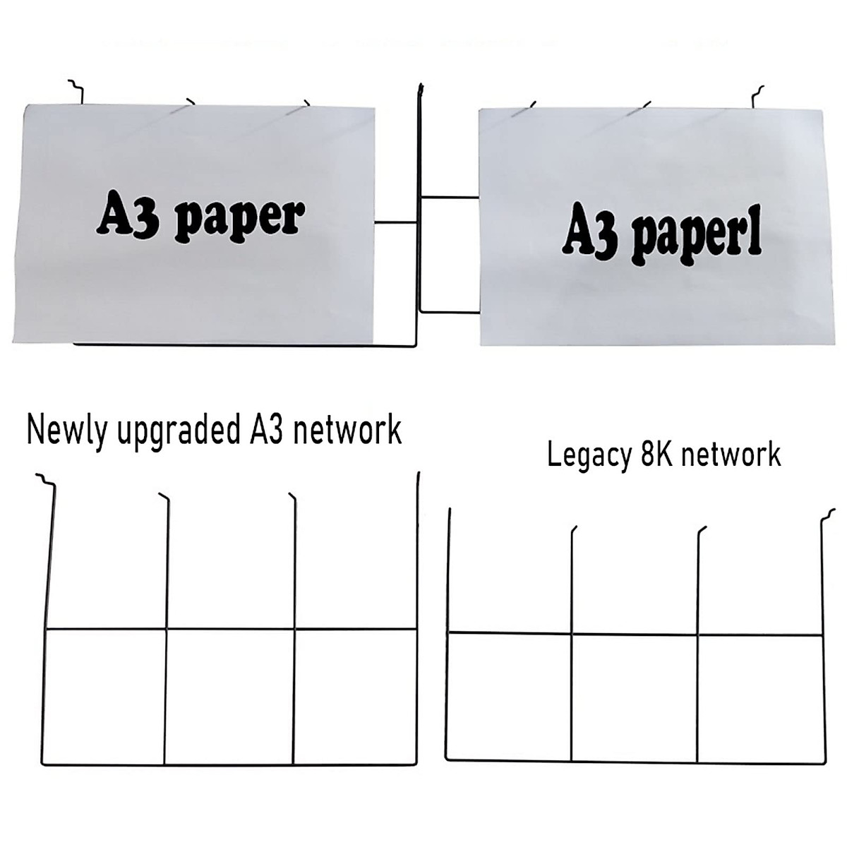 JIAHESHYP Art Metal Print Rack, Drying Display, Storage Stand for Artworks, Posters, Prints, Great Assistant for Shows & Galleries, Easy Moving with Rolling Casters,Size : 44x42x106cm