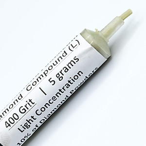 TechDiamondTools Diamond Polishing Compound Kit of 5 Polishing Paste USA Made 400 1200 4000 14000 50000 Grit for Marble Glass Metal Rock Jewelry Resin Silver Gemstone with 10% of Diamond Powder