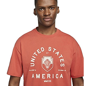 Nike Men's ACG Max 90 Short Sleeve All Conditions Gear T-Shirt (Large, Martian Sunrise)