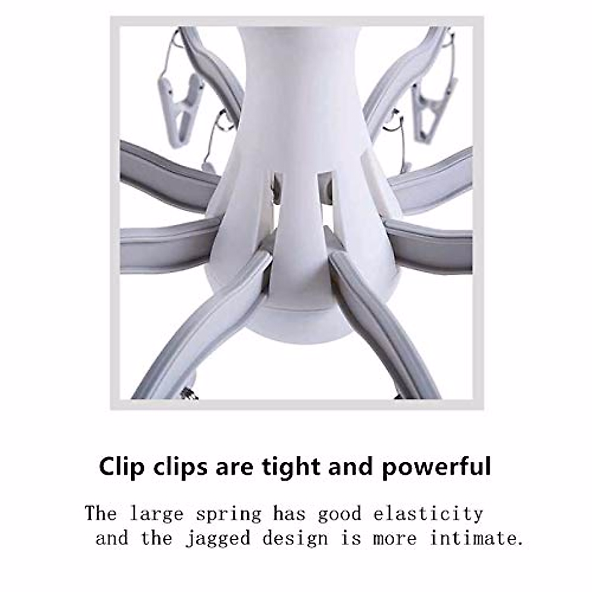 XIZHI Foldable Clip and Drip Hanger/Hanging Drying Rack - 16 Clips Socks Drying Rack for Drying Underwear Clothes,Socks,Bras,Towel,Pants,Hat,Grey