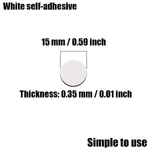 ZXUEZHENG Self-Adhesive Screw Hole Stickers,2-Table 96 in 1 Self-Adhesive Screw Covers Caps Dustproof Sticker 15mm White