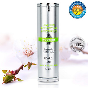 Balshi Derma-Ceuticals MD NOURISH Essential Moisturizer Face Cream - Infused w/Hyaluronic Acid, Jojoba Oil, & Squalane - Hydrates, Firms, & Revives Radiance - Diminish Wrinkles & Dark Spots - 30ml