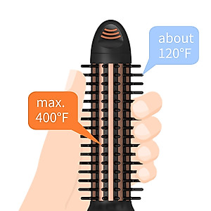 MIRACOMB 3-in-1 Hair Straightener Curling Iron 1.25 Inch Tourmaline Ceramic Flat Iron - Ionic Hot Brush Styler - Anti Scald Curler for Straightening & Curling, 5 Temp Settings (Package May Vary)